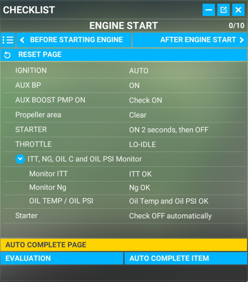 TBM 930 Full In-Game Checklists for Microsoft Flight Simulator | MSFS