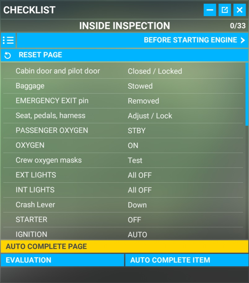 TBM 930 Full In-Game Checklists for Microsoft Flight Simulator | MSFS
