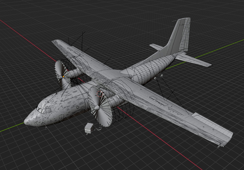 Transall C160 Blender 3D model 对于 Microsoft Flight Simulator | MSFS