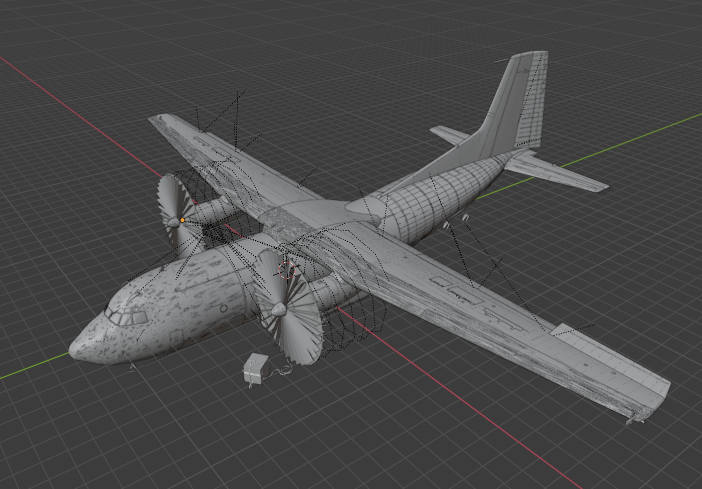 Transall C160 Blender 3D model for Microsoft Flight Simulator | MSFS