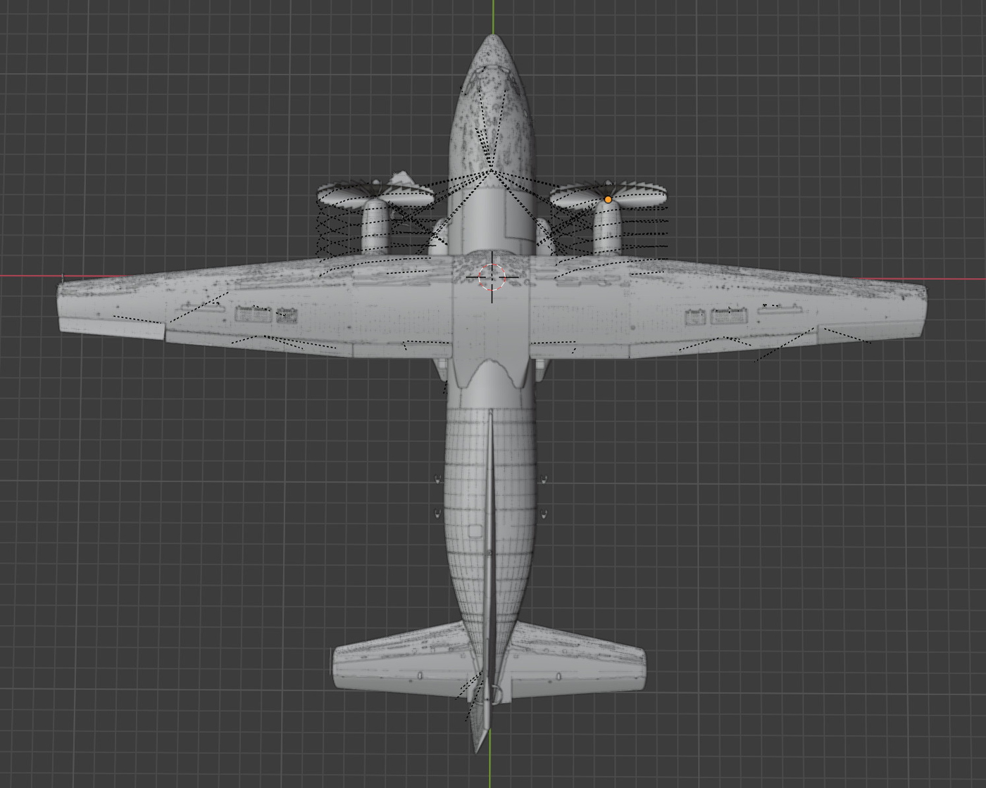 Transall C160 Blender 3D model for Microsoft Flight Simulator | MSFS