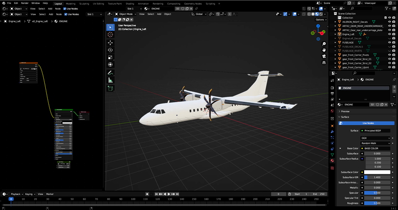 Paintkit Asobo ATR-42 Blender+Layered for Microsoft Flight Simulator | MSFS