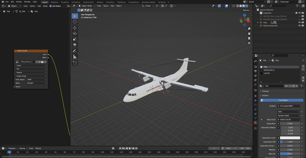 Paintkit Asobo ATR-42 Blender+Layered for Microsoft Flight Simulator | MSFS