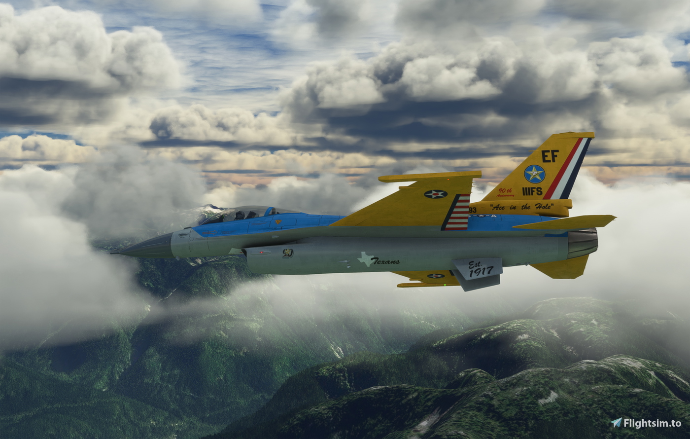 USAF ANG 111FS 90th Anniversary Livery for SC Designs F-16C Viper for ...