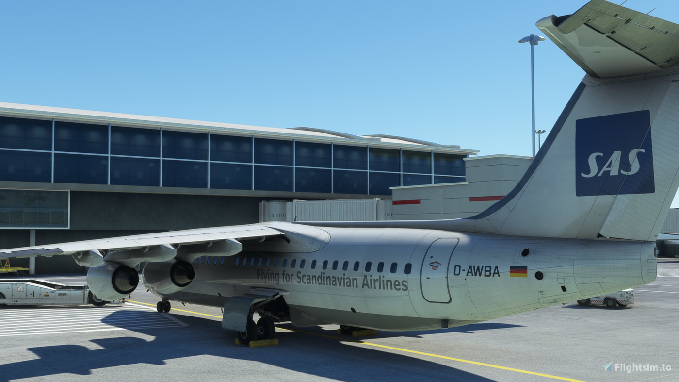 WDL Aviation/SAS D-AWBA - JustFlight BAe 146-300 for Microsoft Flight ...