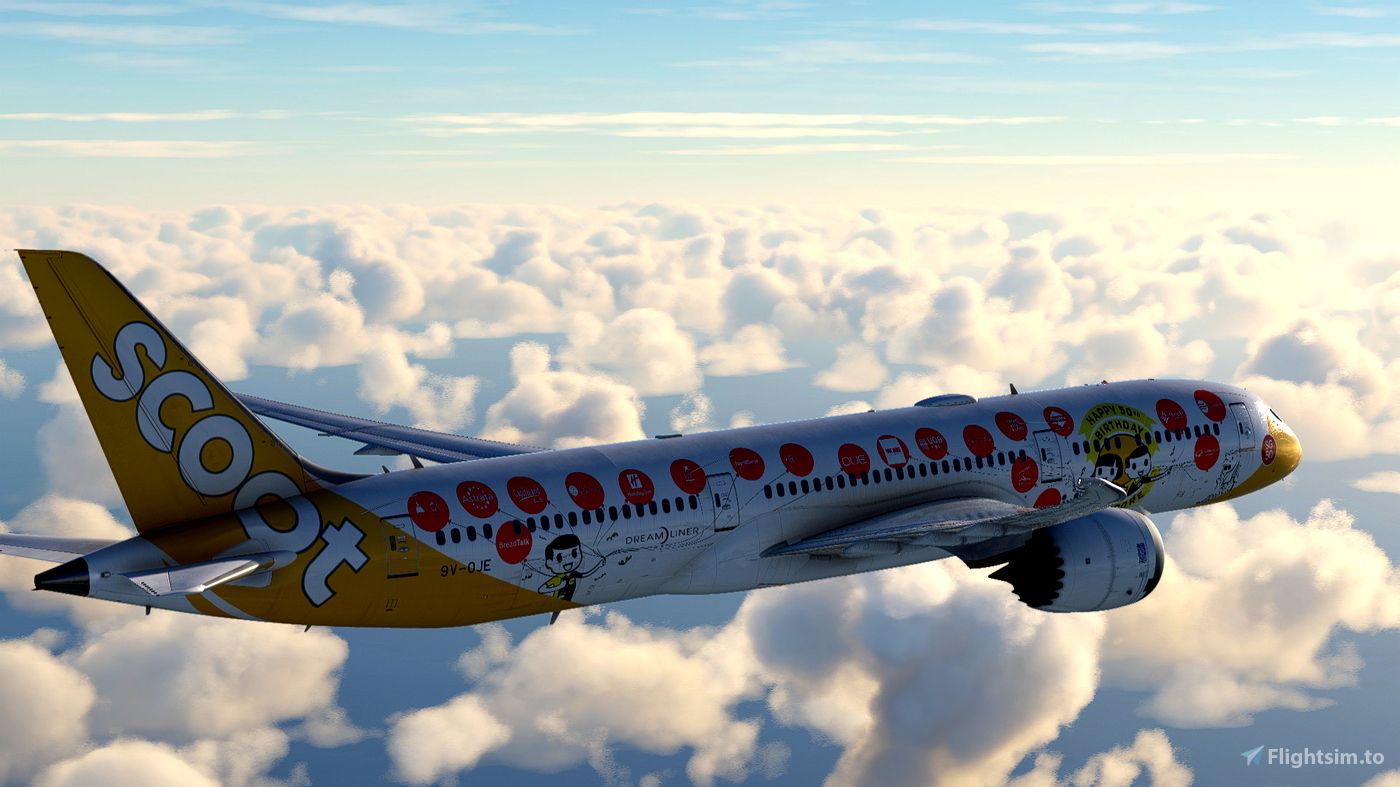 HorizonSim Boeing 787-9 SG50 Scoot 9V-OJE for Microsoft Flight ...