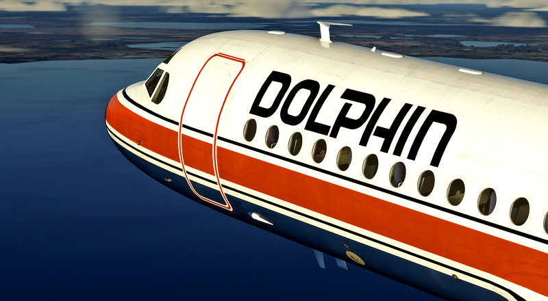 Fokker 28 - Dolphin Airways for Microsoft Flight Simulator | MSFS