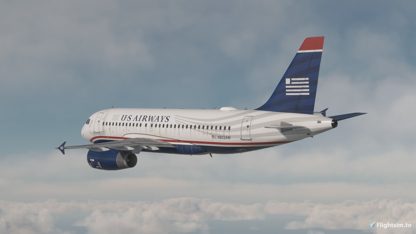 US Airways (Dirty) - LVFR A319 for Microsoft Flight Simulator | MSFS