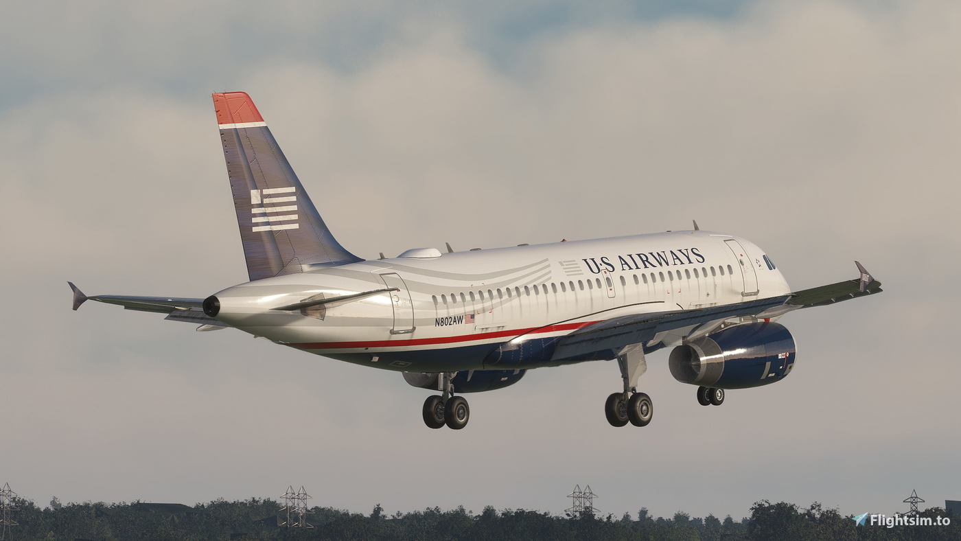US Airways (Dirty) - LVFR A319 for Microsoft Flight Simulator | MSFS