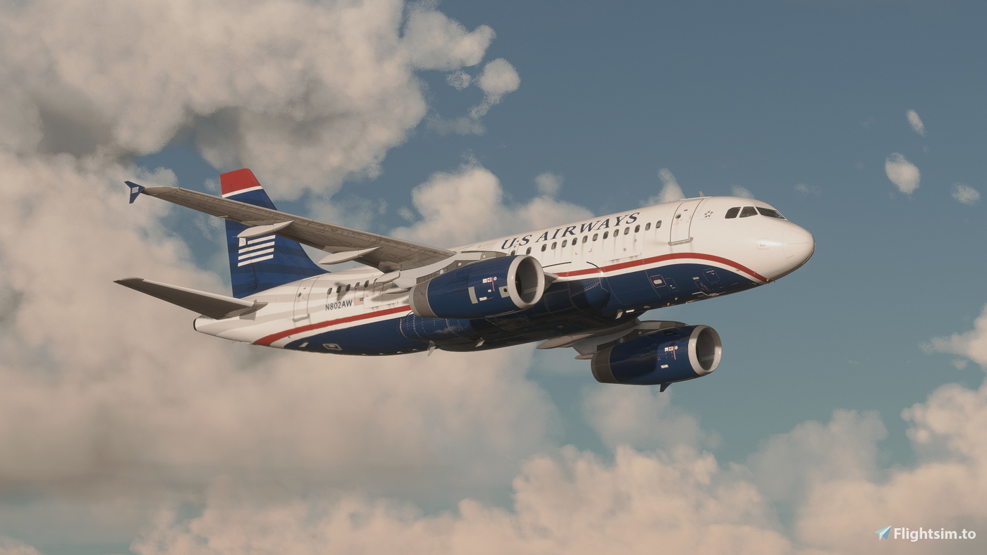 US Airways (Dirty) - LVFR A319 for Microsoft Flight Simulator | MSFS
