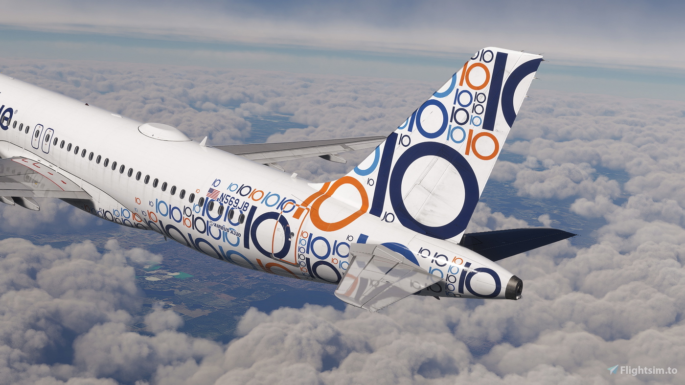 JetBlue ("10 Years" - N569JB) - Fenix A320 (V2) (IAE) for Microsoft Flight Simulator | MSFS