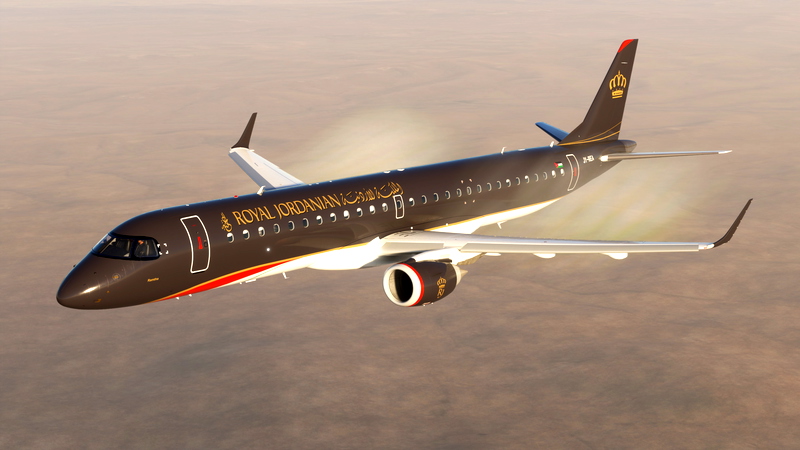 Royal Jordanian JY-REA E2 Livery | FSS E195 (Semi-fictional) for ...