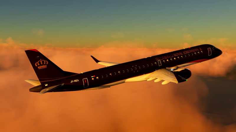 Royal Jordanian JY-REA E2 Livery | FSS E195 (Semi-fictional) for ...