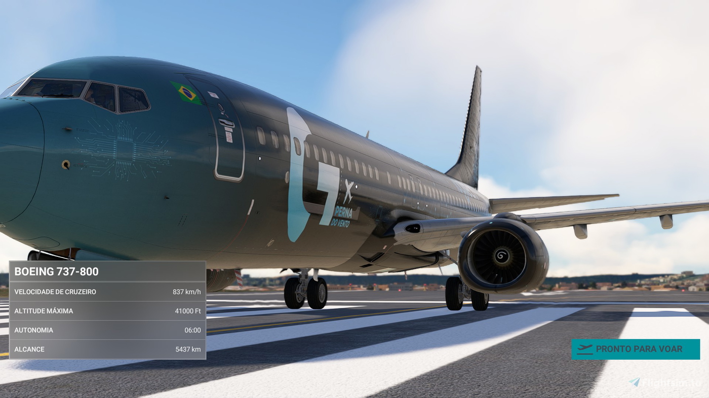 PMDG 737-800 Logitech e Perna do Vento PR-LPV for Microsoft Flight ...