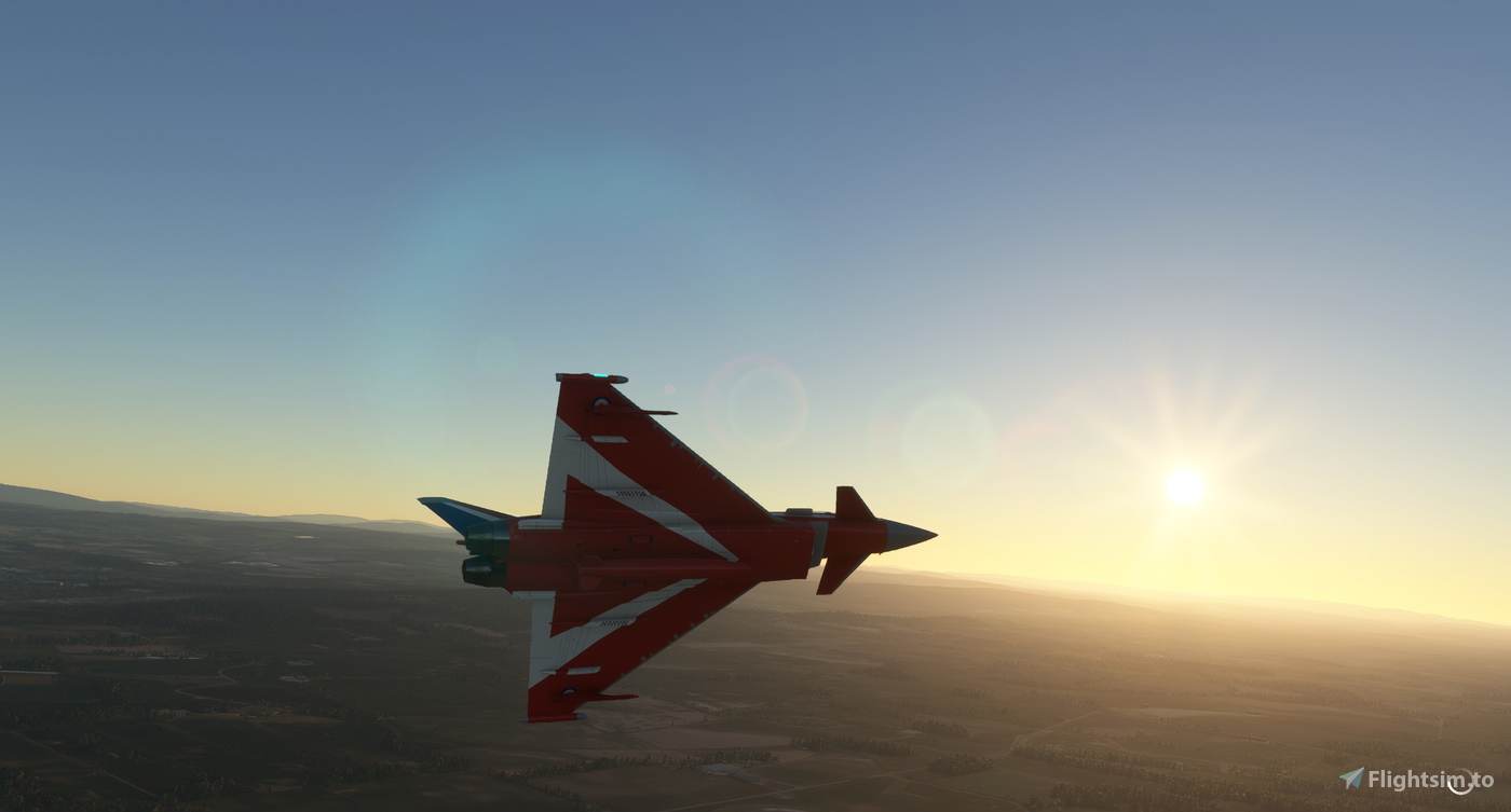 2011 RAF "Red Arrow" Typhoon Livery for Microsoft Flight Simulator | MSFS