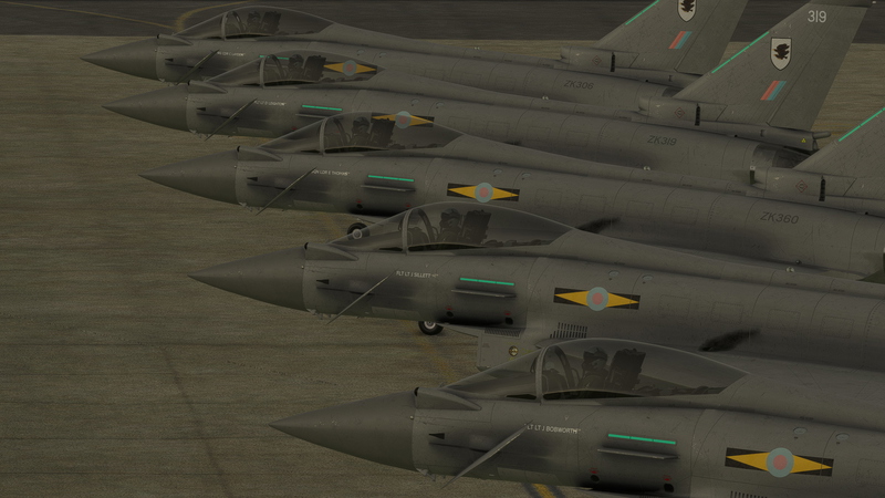CJ Simulations Typhoon - RAF XI (F) SQN Markings Livery Pack (6 Liveries) (8K Textures) for ...
