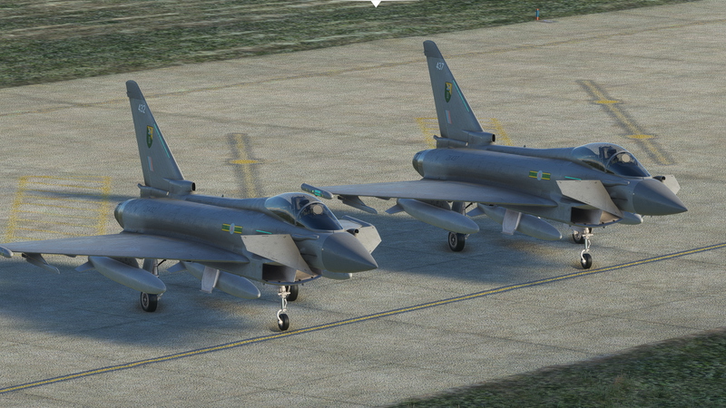 CJ Simulations Typhoon - RAF 3 (F) SQN Markings Livery Pack (2 Liveries) (8K Textures) für ...