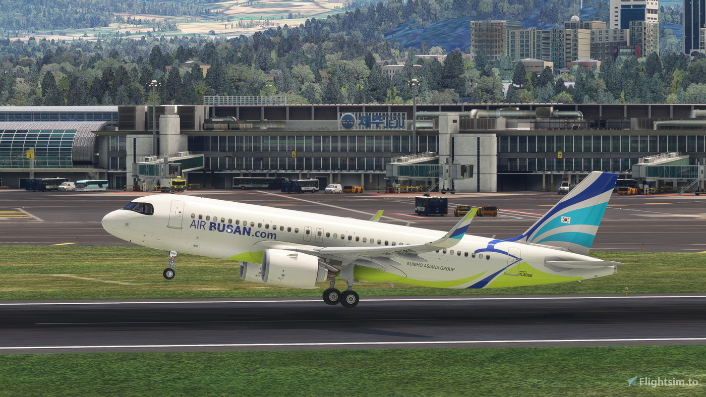 iniBuilds A320neo v2 AIR BUSAN (with Cabin) for Microsoft Flight Simulator | MSFS