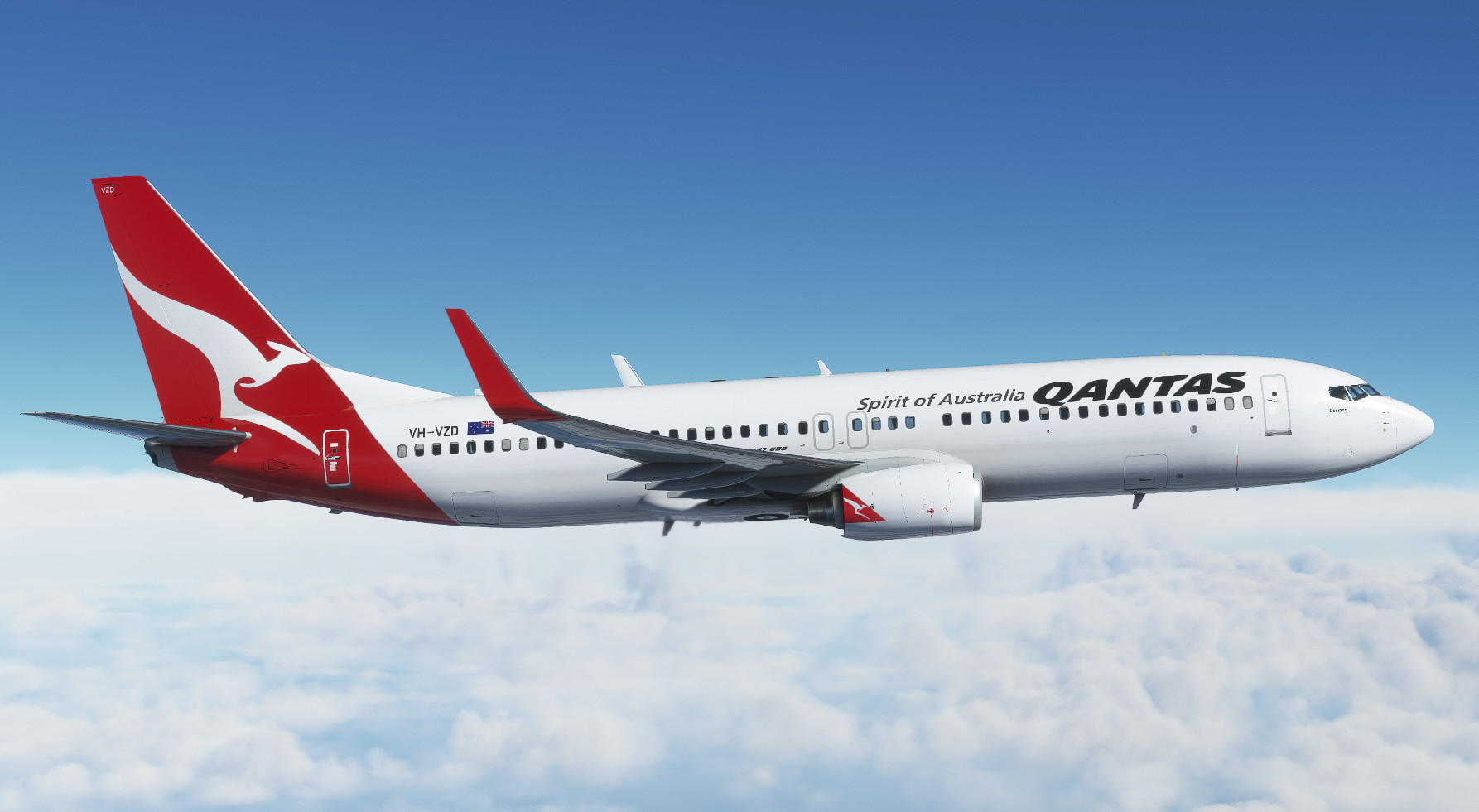 Qantas VH-VZD 'Geelong' (New Roo)| PMDG 737-800 [4K] - MSFS Add-on ...