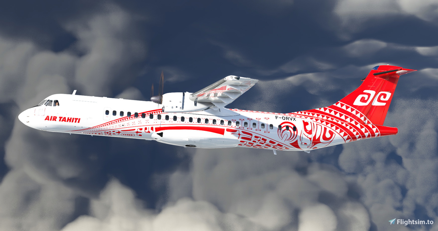 Air Tahiti F-ORVX 'Atanua' (Tatau/Tattoo Livery) | Asobo ATR 72-600 [4K ...