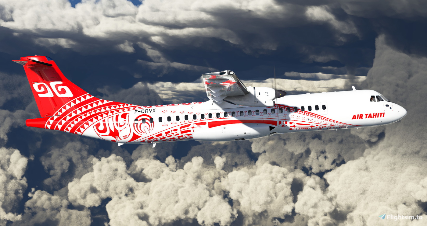Air Tahiti F-ORVX 'Atanua' (Tatau/Tattoo Livery) | Asobo ATR 72-600 [4K ...