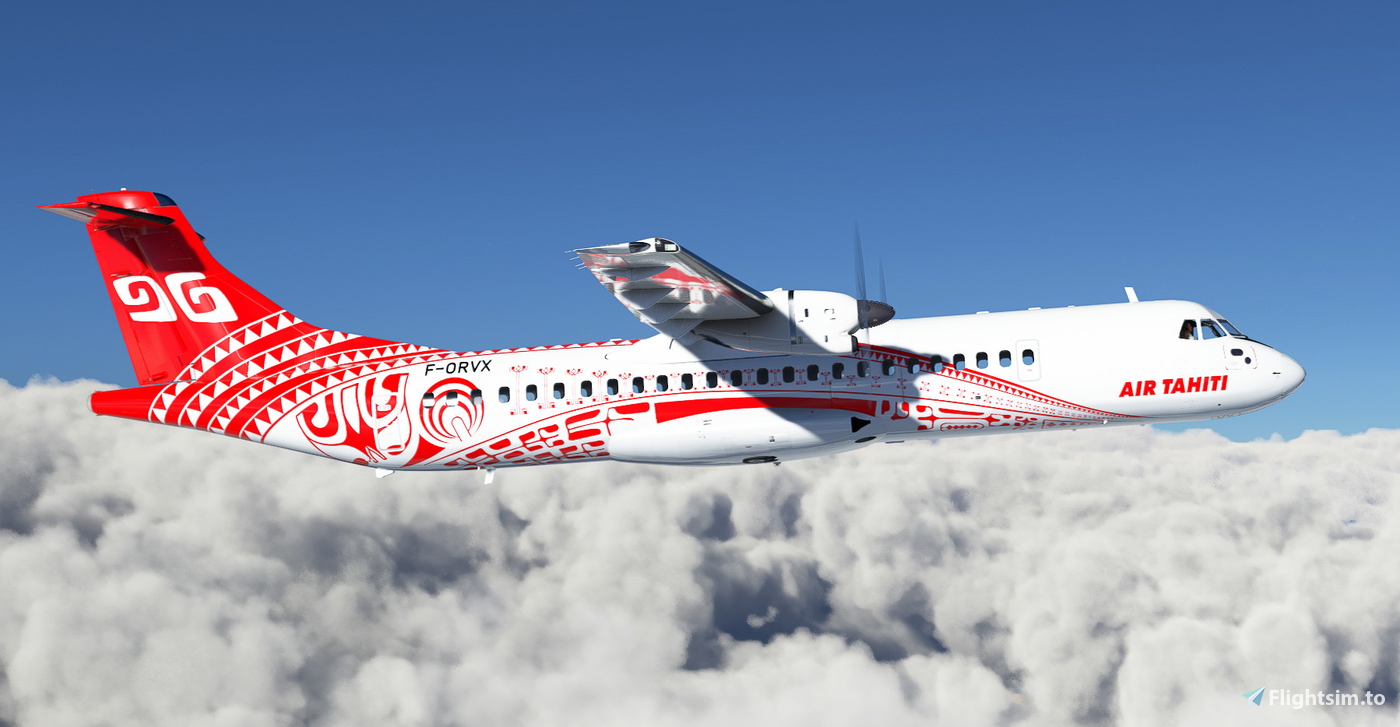 Air Tahiti F-ORVX 'Atanua' (Tatau/Tattoo Livery) | Asobo ATR 72-600 [4K ...