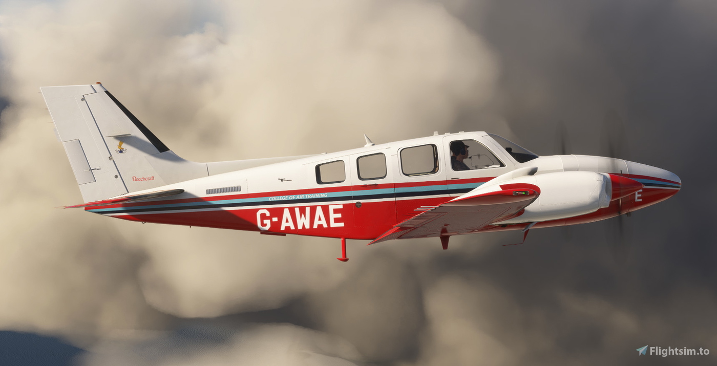 College of Air Training Hamble Baron Fleet Pack (G-AWA*) | Black Square Beechcraft Baron 58 [8K ...