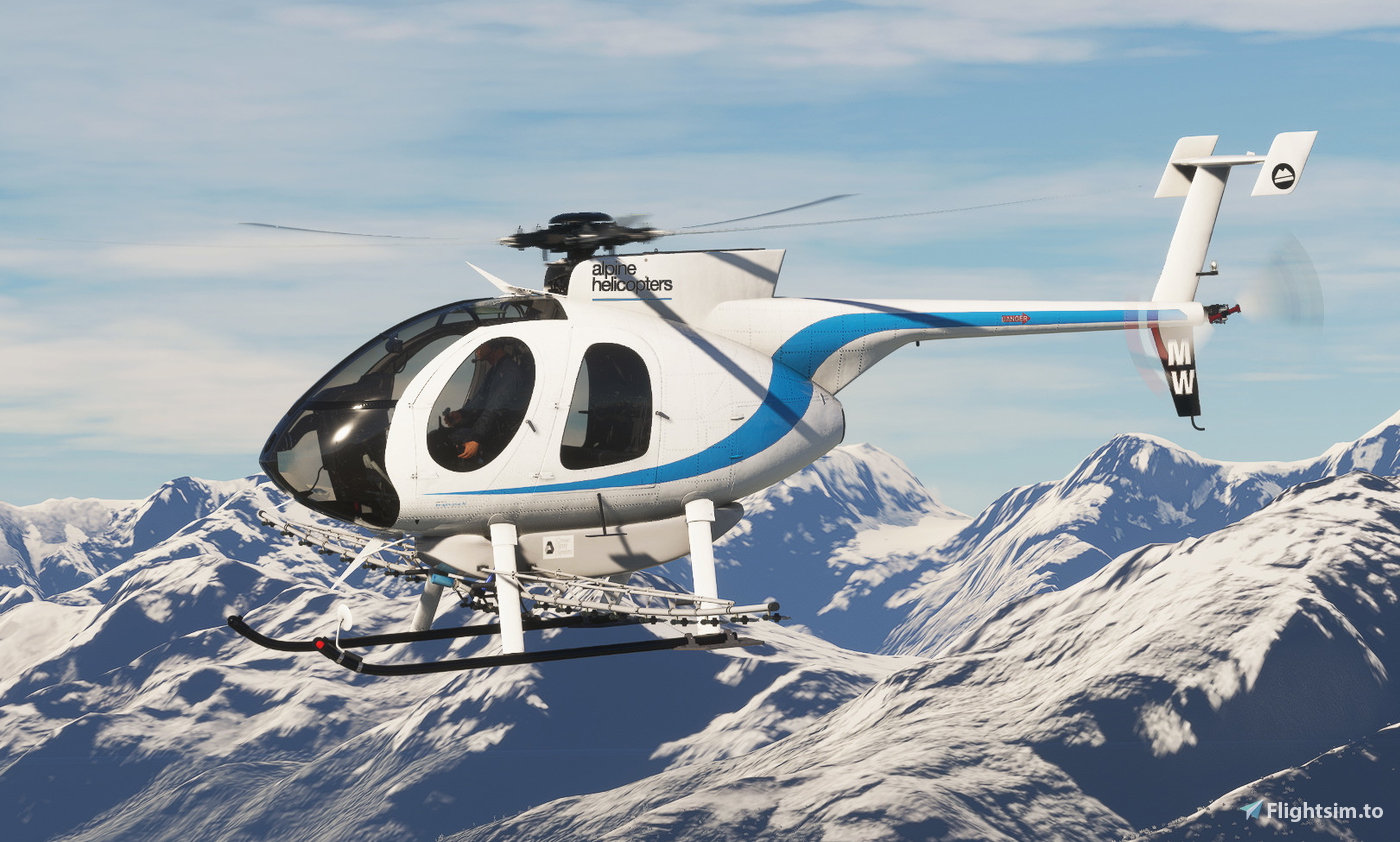 Alpine Helicopters ZK-HMW (New Zealand) | CowanSim 500E v2 [8K] for ...