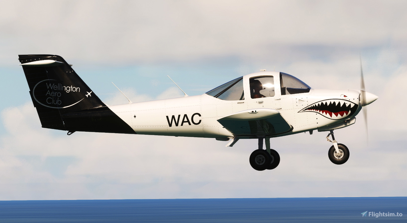 ZK-WAC Wellington Aero Club PA38 | JustFlight PA-38 Piper Tomahawk [8K ...