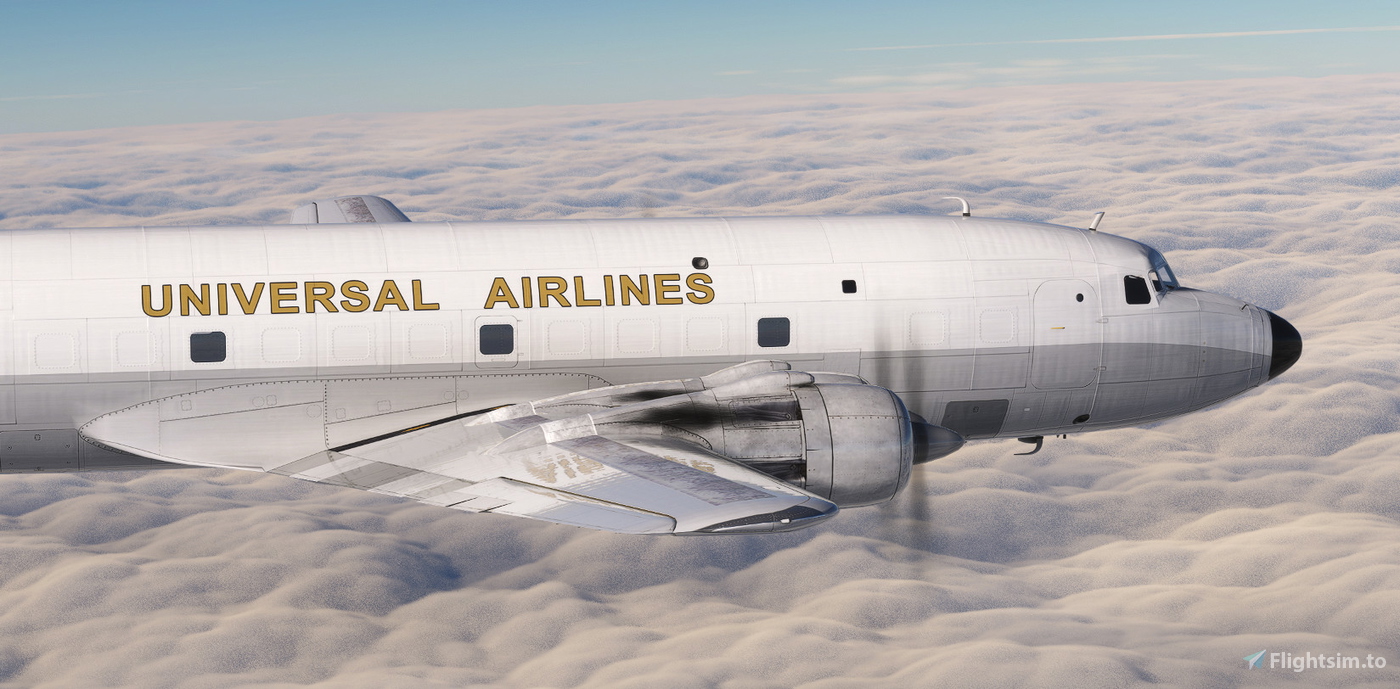 Universal Airlines N500UA | PMDG DC-6A [4K] pour Microsoft Flight ...