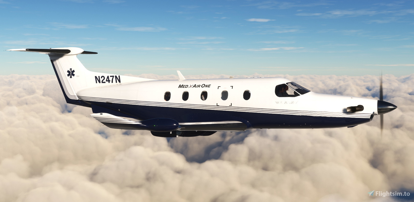 N247N MedX Air One (Executive 4-Blade) | SimWorks Studios PC-12 [4K] for Microsoft Flight ...
