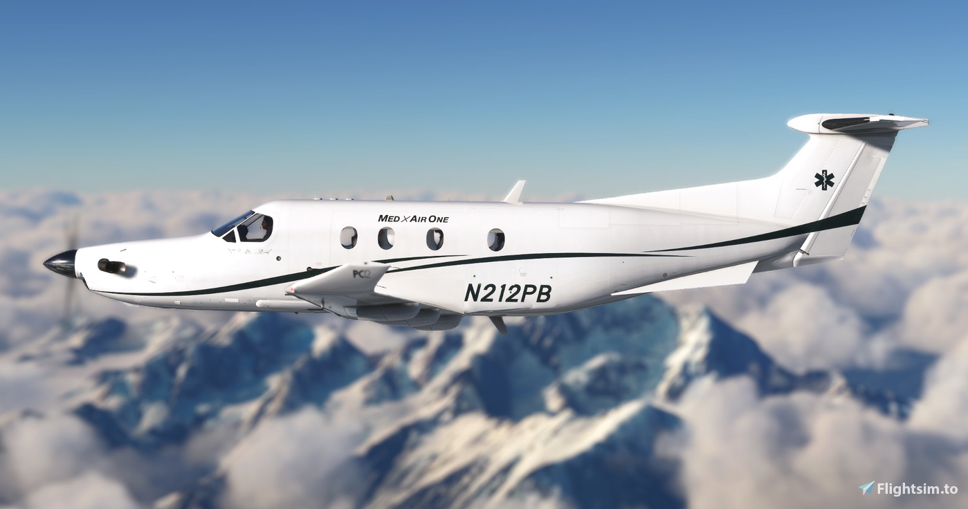 N212PB MedX Air One (Executive 4-Blade) | SimWorks Studios PC-12 [4K ...
