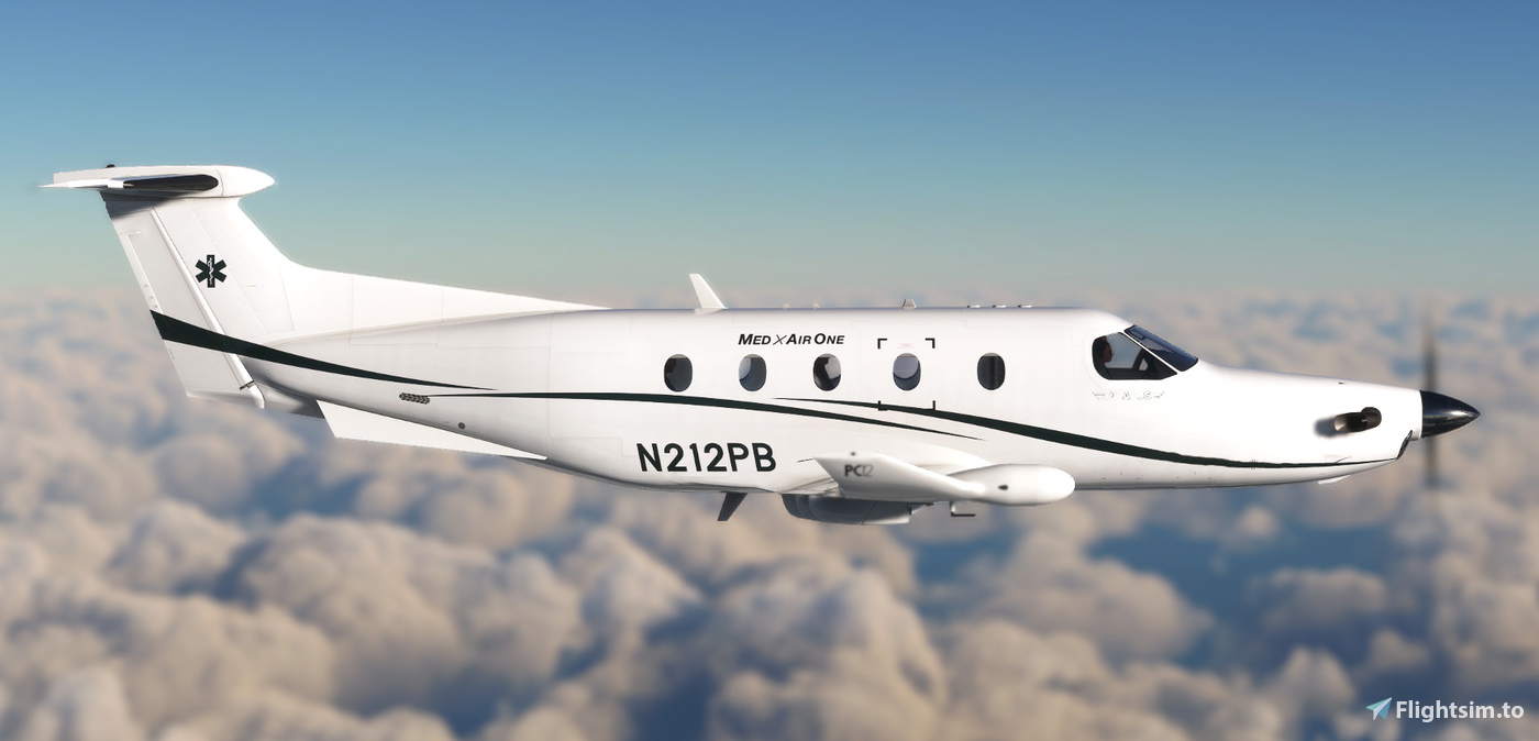N212PB MedX Air One (Executive 4-Blade) | SimWorks Studios PC-12 [4K ...