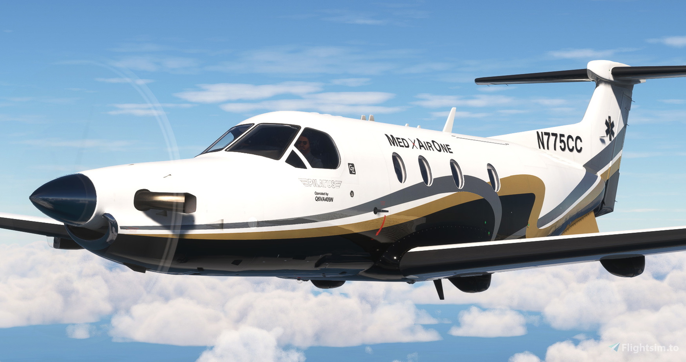 N775CC MedX Air One (Executive 4-Blade) | SimWorks Studios PC-12 [4K] for Microsoft Flight ...