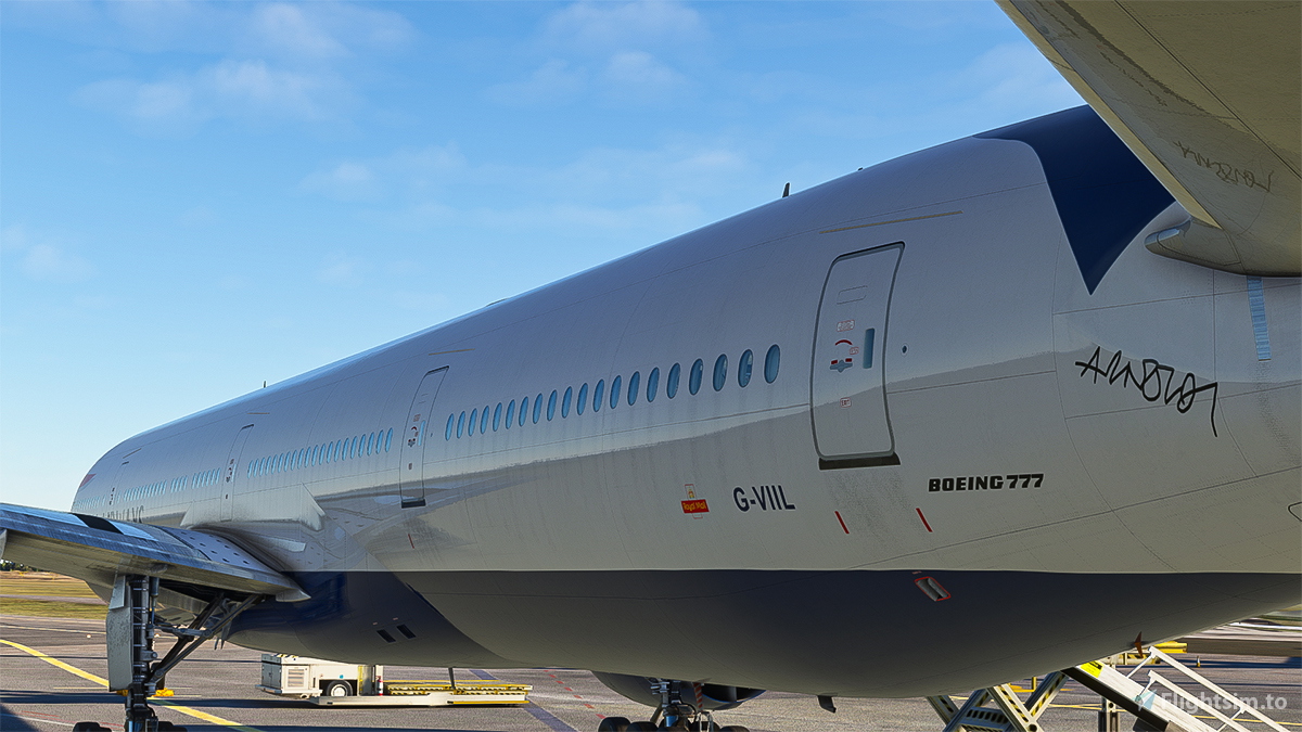 British Airways "Wings" Retro livery 2003 | G-VIIL | PMDG B777-300ER ...