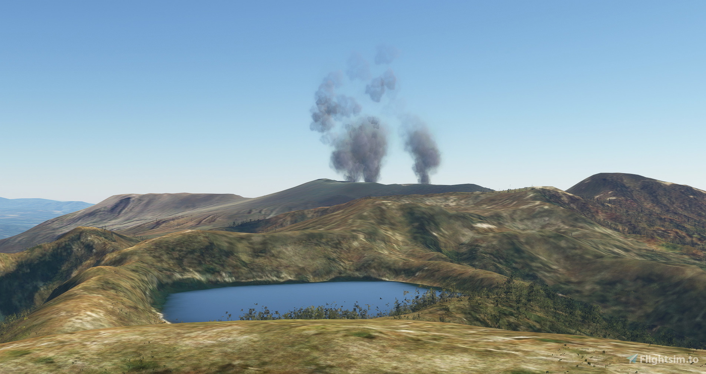 Volcanic smoke in Kyushu, Japan for Microsoft Flight Simulator | MSFS
