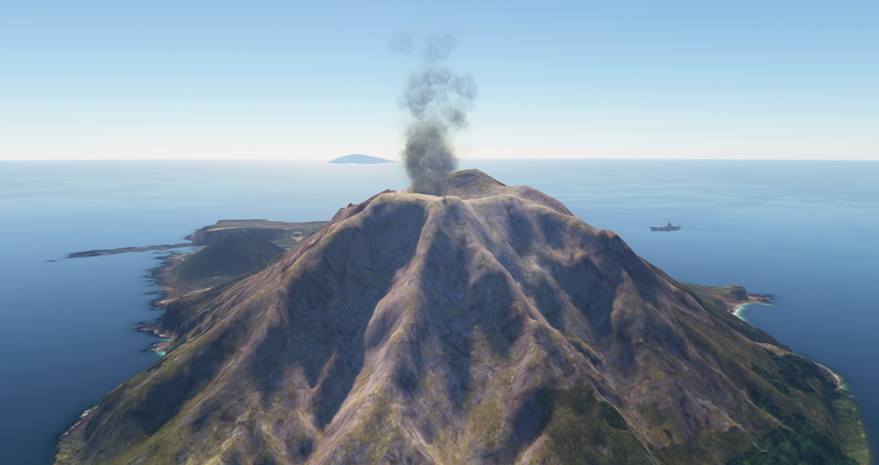 Volcanic smoke in Kyushu, Japan for Microsoft Flight Simulator | MSFS