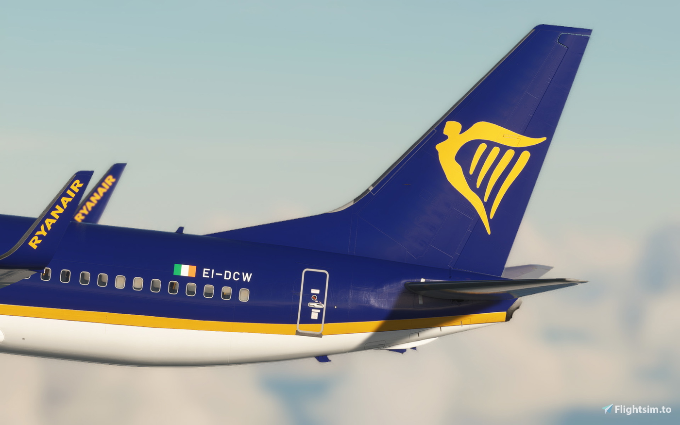 PMDG Boeing 737-800 Ryanair Blue Livery for Microsoft Flight Simulator ...