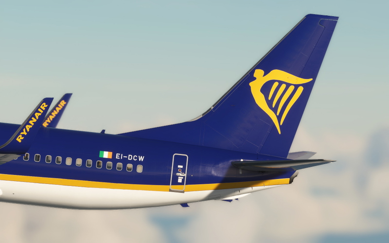 PMDG Boeing 737-800 Ryanair Blue Livery for Microsoft Flight Simulator ...