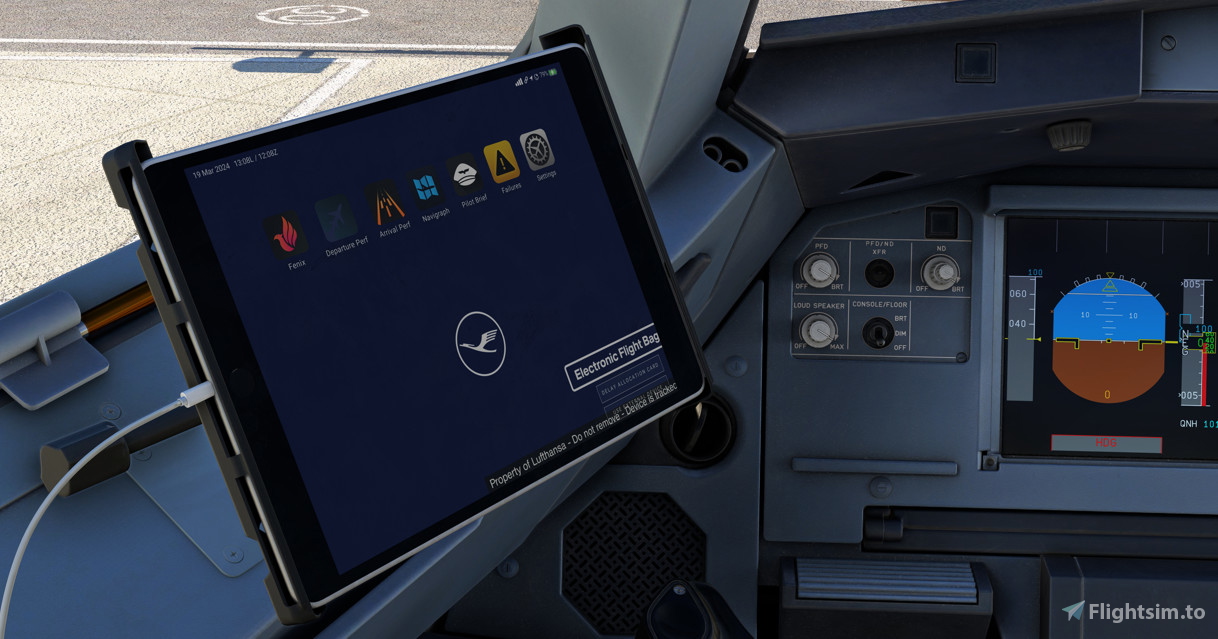 Fenix Lufthansa EFB Background for Microsoft Flight Simulator | MSFS