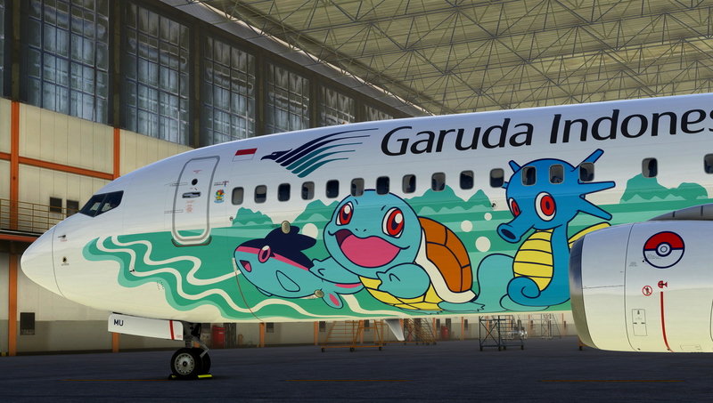 [8K] PMDG 737-800 Garuda Indonesia (Pikachu Jet GA-1) PK-GMU for ...