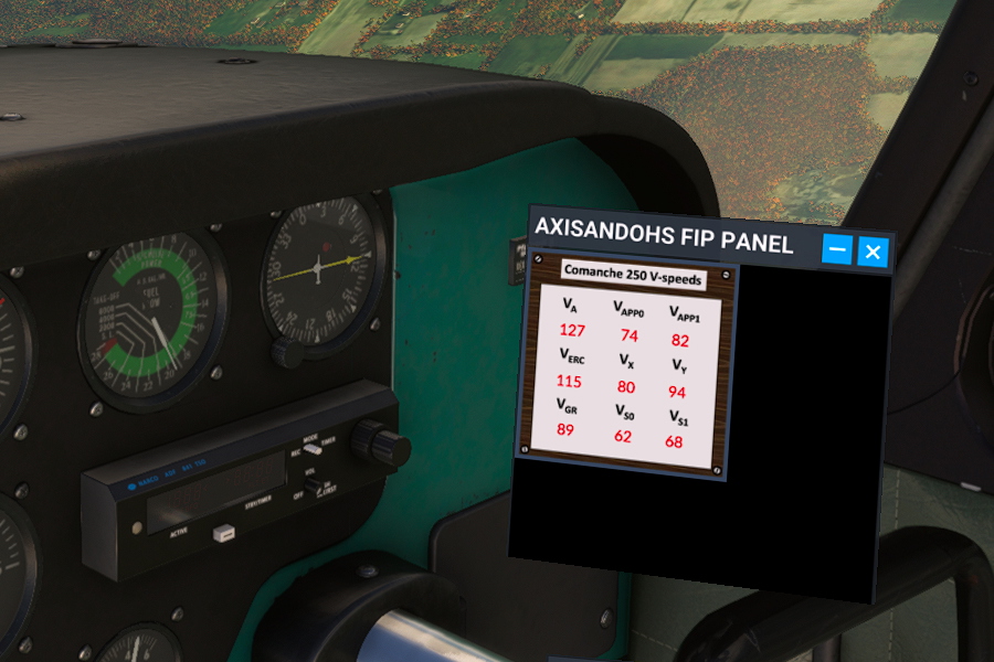 A2A Comanche 250 real-time V-speed gauge for AxisAndOhs (AAO) for ...