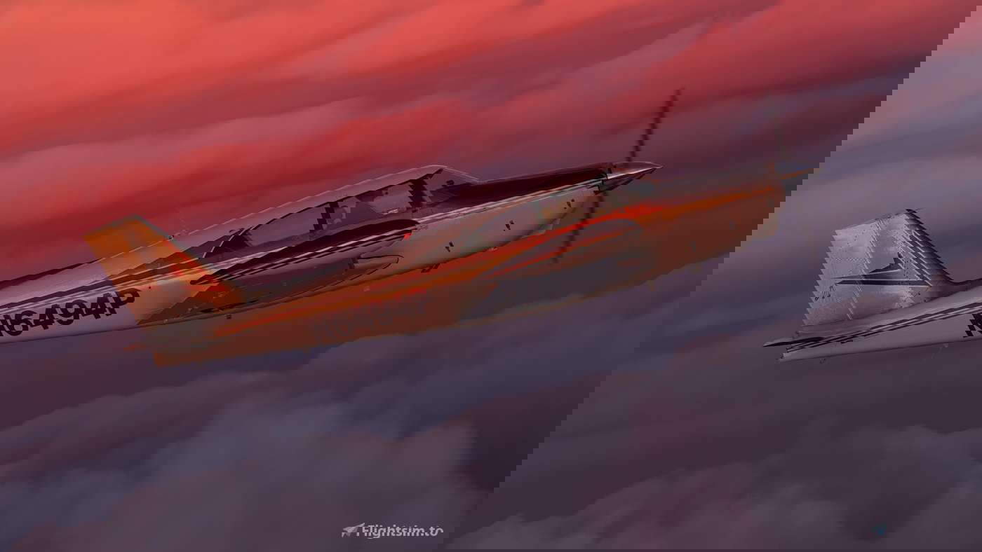 A2A Piper PA-24 Comanche N6494P + Custom Interior and Registration for Microsoft Flight ...