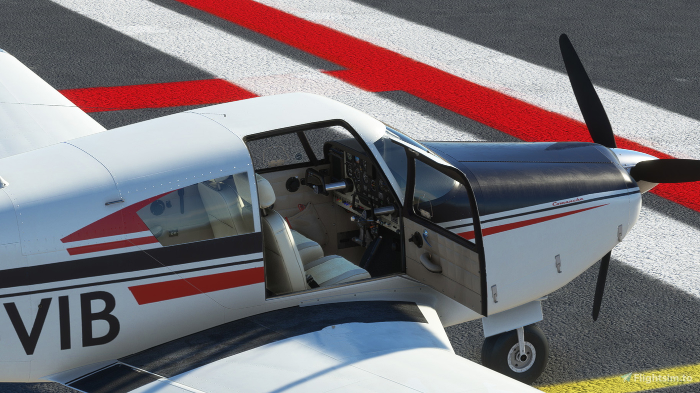 A2A Piper PA24 250 Comanche - Interior and Panel in Beige color ...