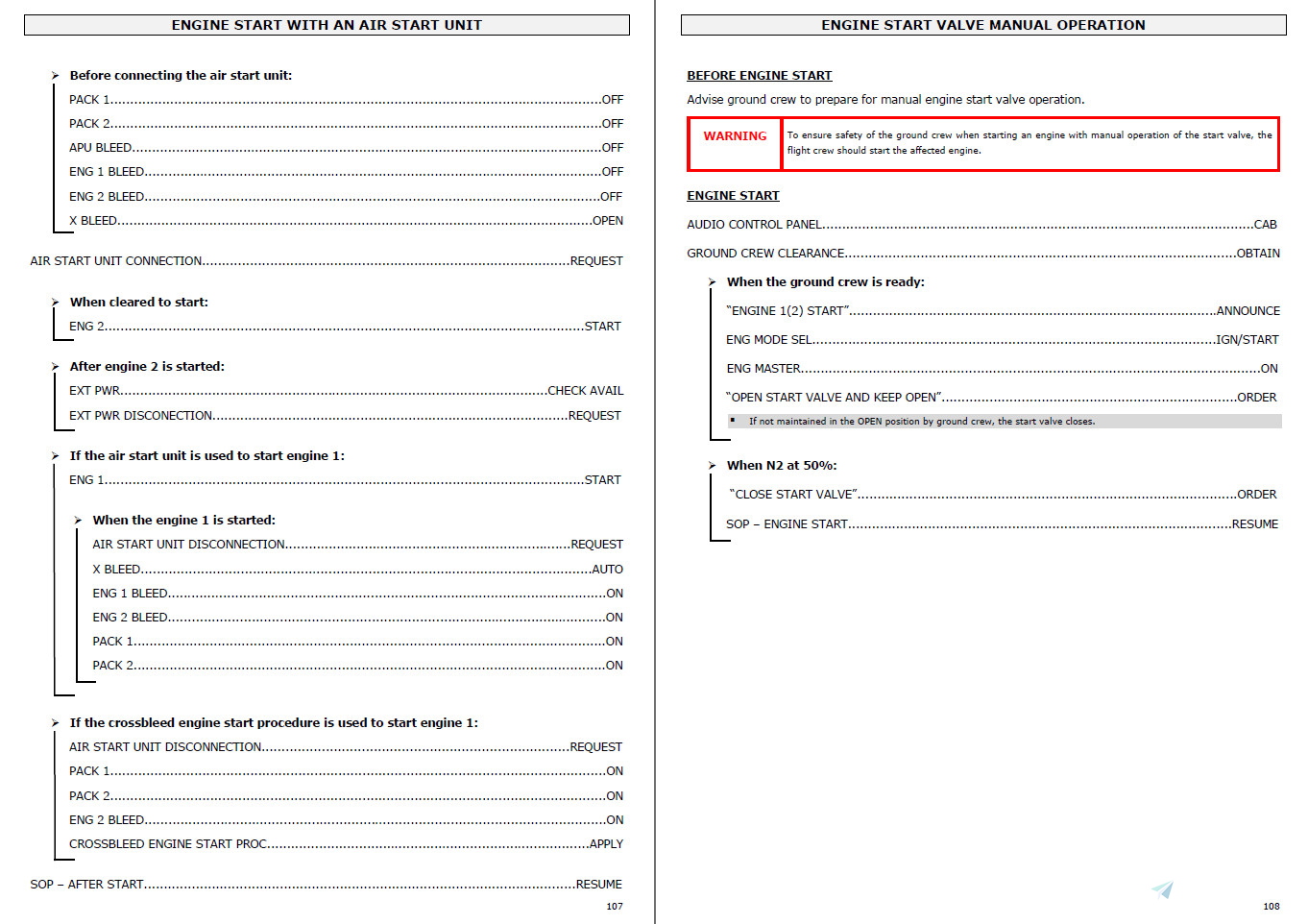 [A320] MANEX - FCOM / FCTM - SOPs Airbus - Checklists and flow patterns -109 pages for Microsoft ...