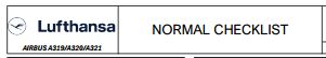 A320 Normal Checklist | Lufthansa for Microsoft Flight Simulator | MSFS