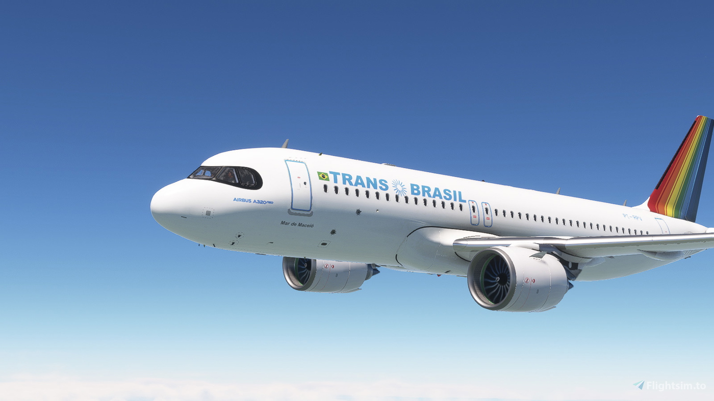 [A32NX] Rainbow Package Transbrasil Retro for Microsoft Flight ...