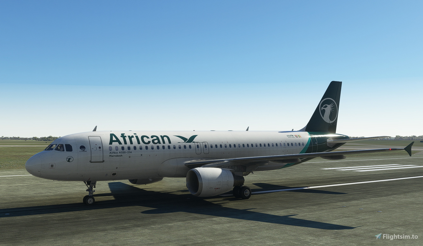 [A320][4K][FENIX] Airbus A320 All African Airways VA New Livery CN-MAR ...
