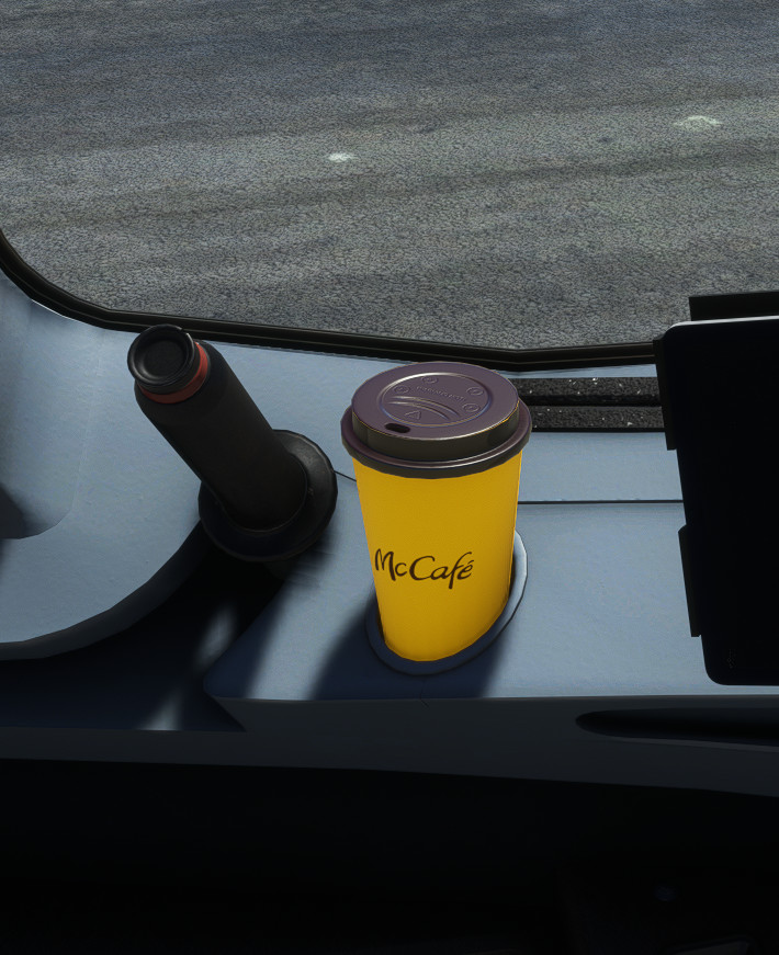 [A32NX cups] McCafé coffee cup for Microsoft Flight Simulator | MSFS