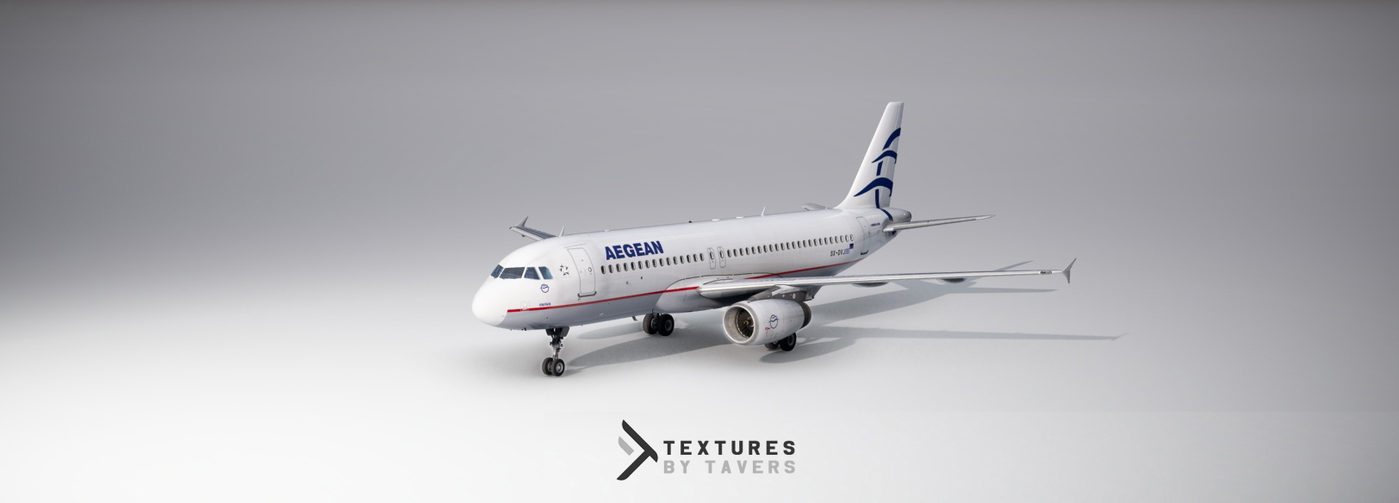 Aegean A320 SX-DVJ White Nose (8K) pour Microsoft Flight Simulator | MSFS